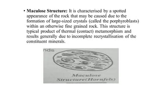 Structures and textures of metamorphic rocks | PDF