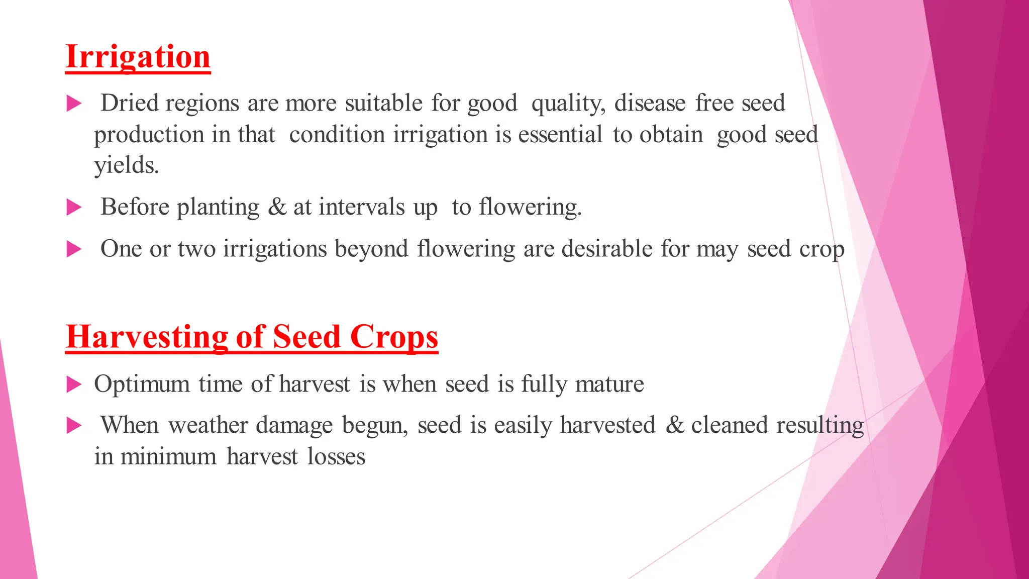 Principles of seed production in self and cross pollinated crops. | PDF