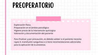 Acciones de enfermería en el preoperatorio | PDF