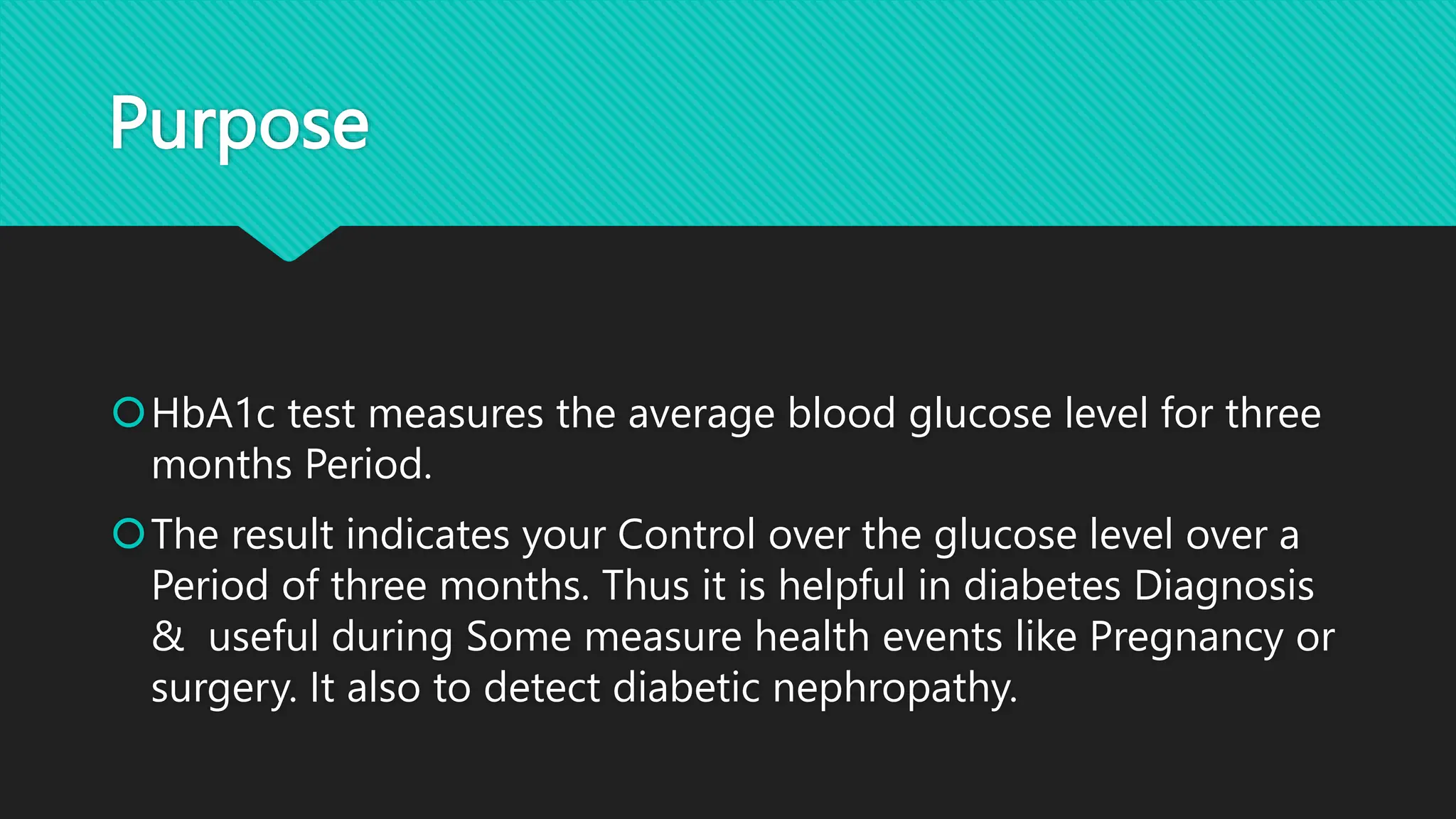 Hemoglobin A 1 C test by Rutuja Mane | PPTX