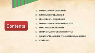 Leadership Styles & Organisational Impacts | PDF