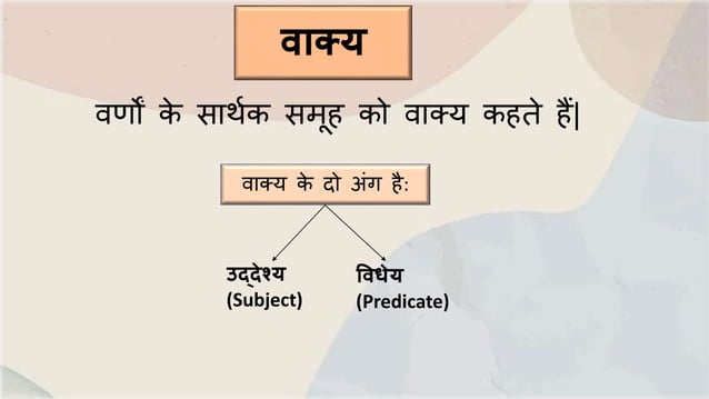 Vakya vichar ki paribhasha,bhed, ang, examples | PDF