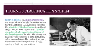 Dalghren, Thorne and Stebbins System of Classification of Angiosperms ...