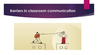 Classroom communication:-- Facilitators and barriers | PDF