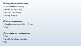 Biopharmaceutical Considerations in Drug Product Design and In Vitro ...
