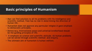 HUMANISM -Principles, Features and Educational Implications | PDF ...
