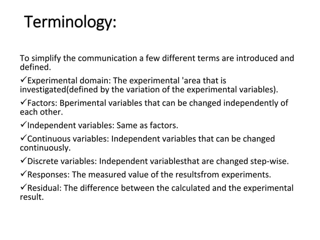 Design and analysis of experiment: Aim of Experiment and Experiment in ...