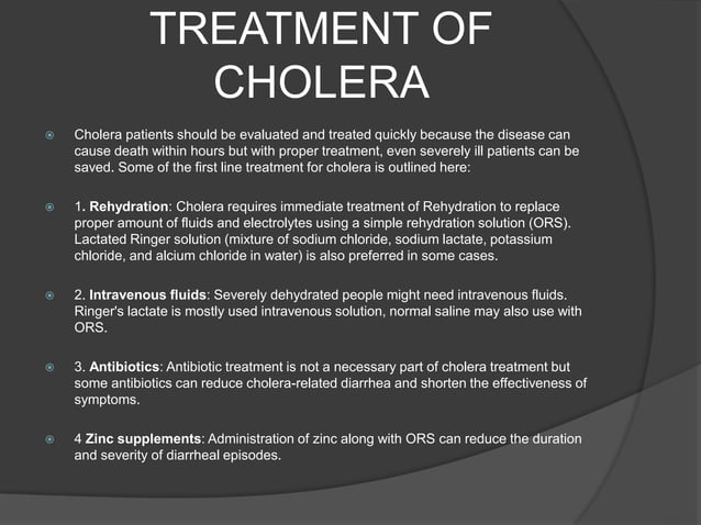 Cholera :Symptom, Diagnosis, prevention and treatment | PPTX ...