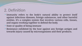Types of immunity -Immune system and immunotechnology | PPTX