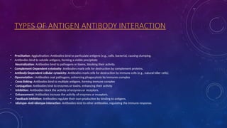 Antigen antibody interaction-agglutination and precipitation ...
