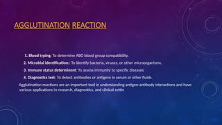 Antigen antibody interaction-agglutination and precipitation ...