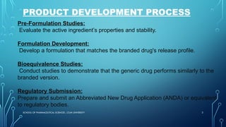 Generic Drugs Mpharm 1st year csjm university kanpur | PPTX