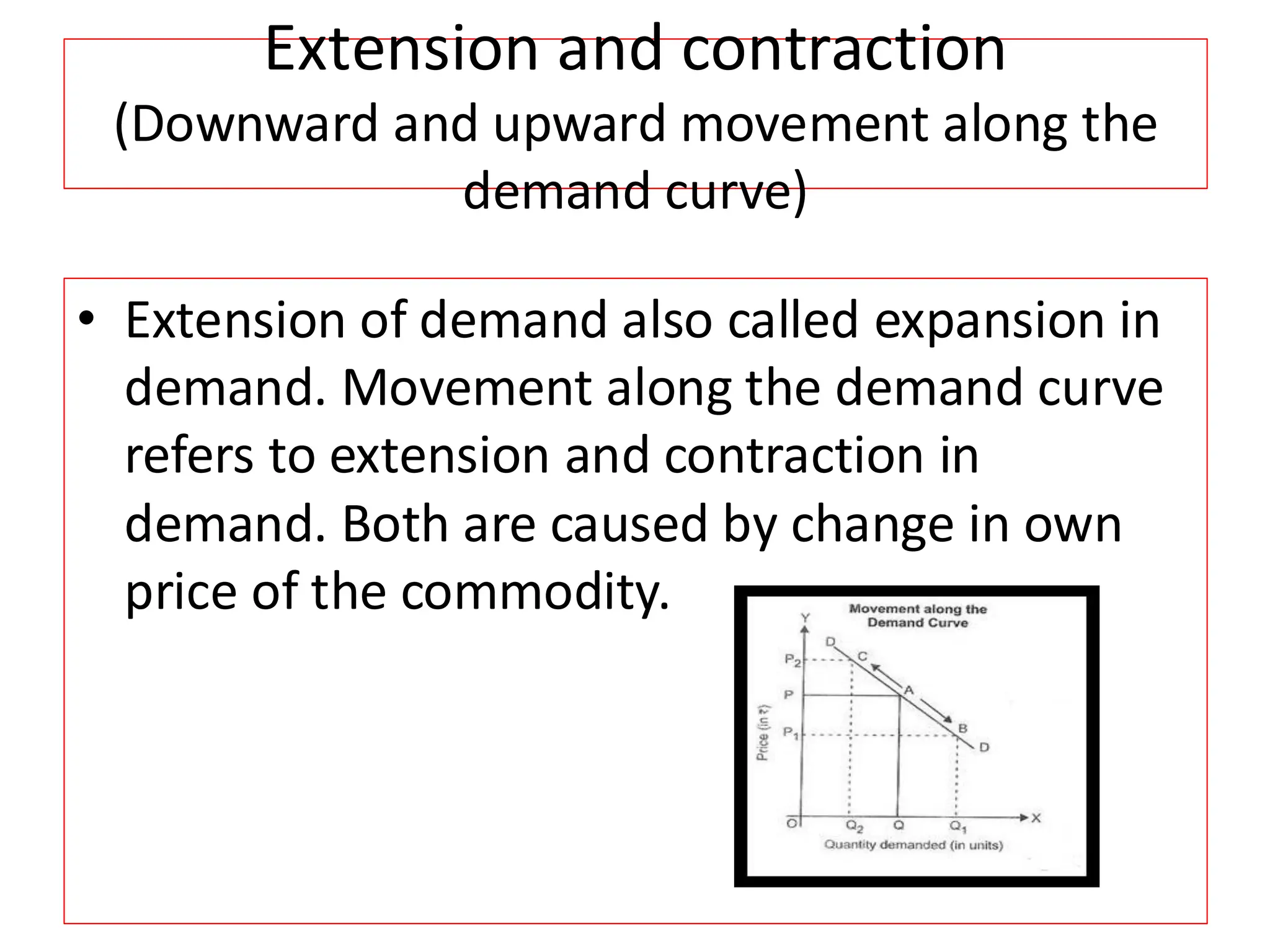 Contraction and expansion in demand class 11 Economics | PDF