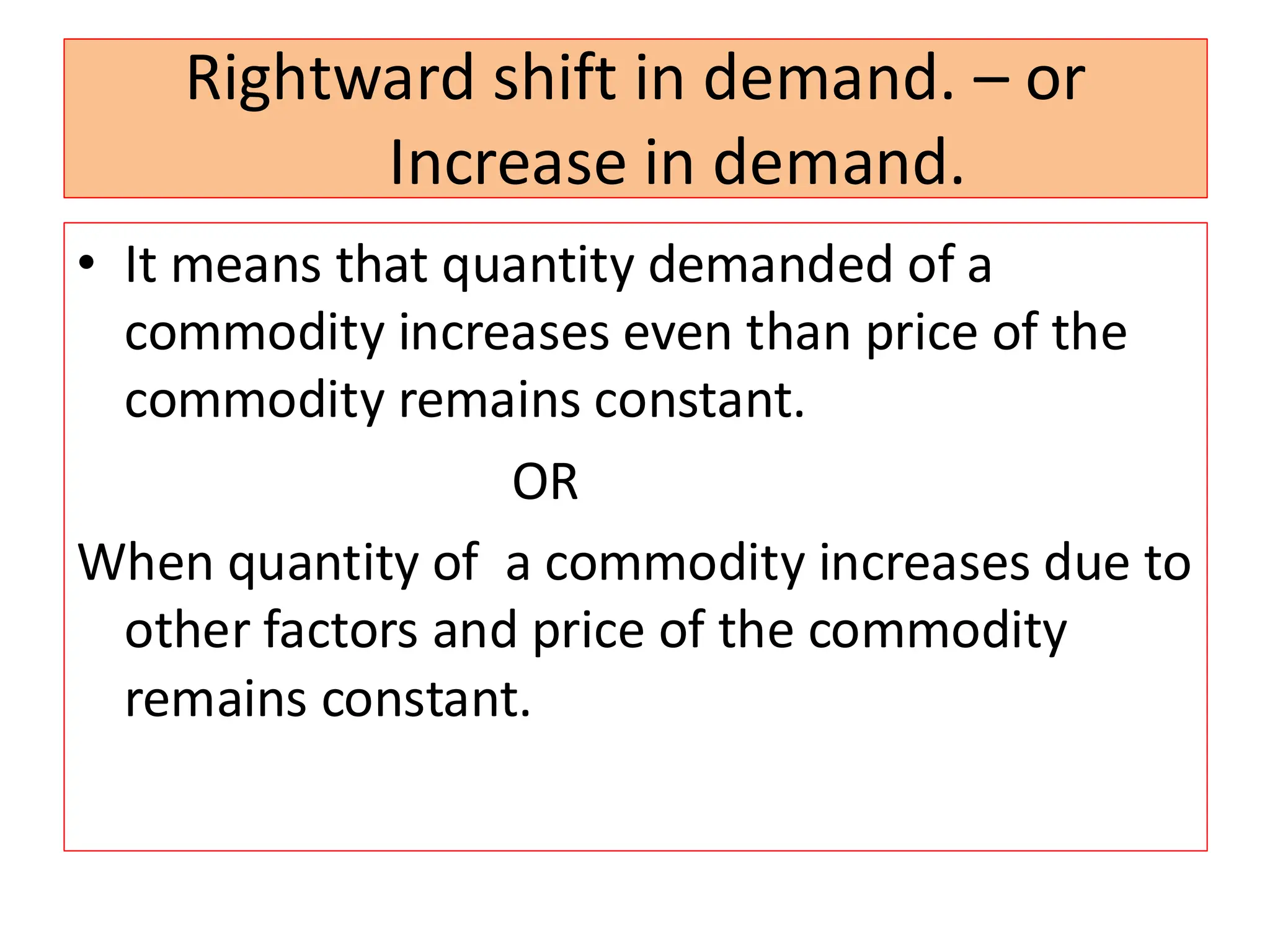 Contraction and expansion in demand class 11 Economics | PDF