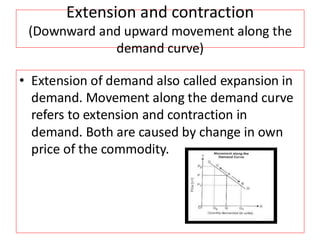 Contraction and expansion in demand class 11 Economics | PDF