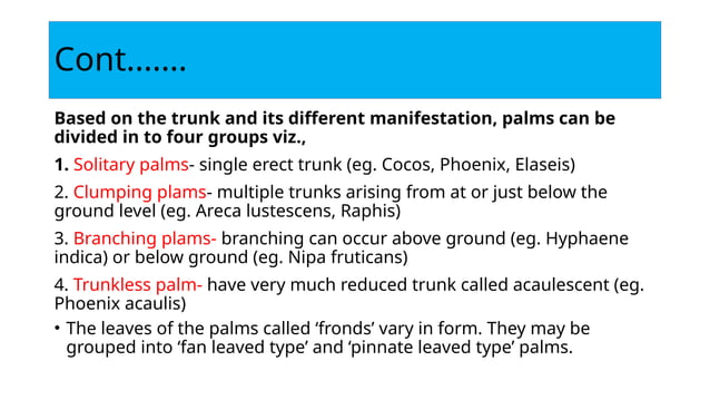Propagation of palms in landscape and it's methods | PPT