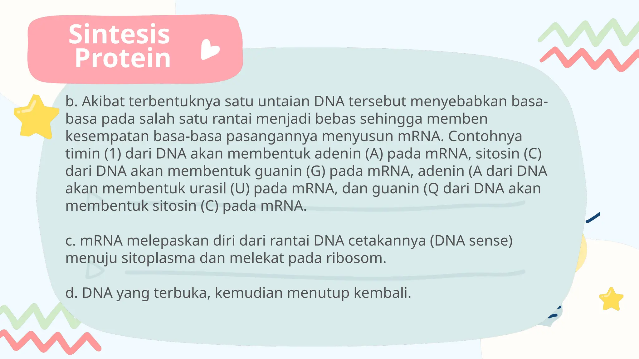 MATERI GENETIK BIOLOGI DAN SINTESIS PROTEINKELAS XII SMA | PPTX