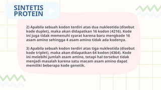 MATERI GENETIK BIOLOGI DAN SINTESIS PROTEINKELAS XII SMA | PPTX