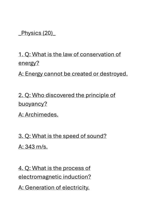 General science questions for High school students | PDF