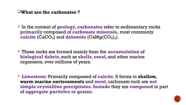 Introduction And Classification Of Limestone.pptx | Geology | Science