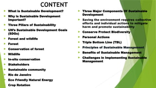 Sustainable development of natural resources | PPTX