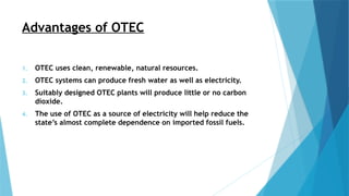 Ocean thermal energy conversion system ( otec) | PPTX | Chemistry | Science
