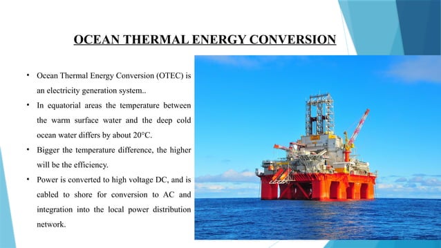 Ocean Thermal Energy Conversion System Otec Ppt