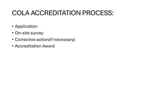 Clinical Laboratory Technology - ACCREDITATION BOARDS - COLA | PDF