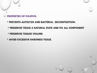CLINICAL LABORATORY TECHNOLOGY -HISTOPATHOLOGY FIXATION OF TISSUES ...