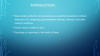 Clinical laboratory technology - Stool sample collection and processing ...