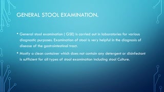Clinical laboratory technology - Stool sample collection and processing ...