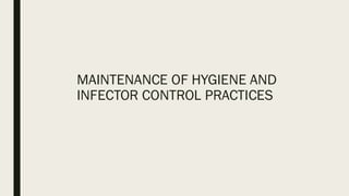 CLT - Maintenance of Hygiene and Infection Control Practices | PDF