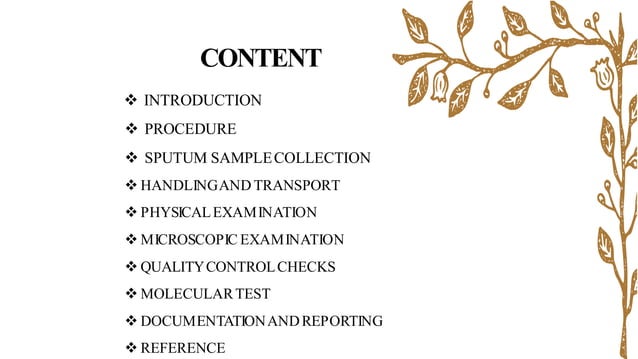 CLINICAL LABORATORY TECHNOLOGY-SPUTUM SAMPLE COLLECTION TECHNIQUES | PPT