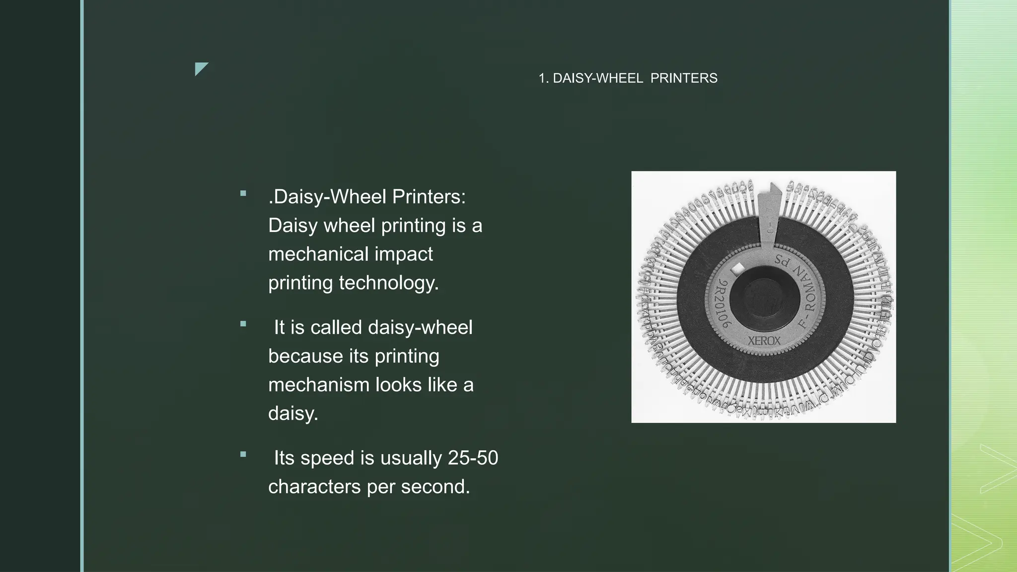 Printer and it's types that is impact printer and non impact printer ...
