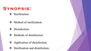 Sterilization and disinfection-- //ppt-- | PDF