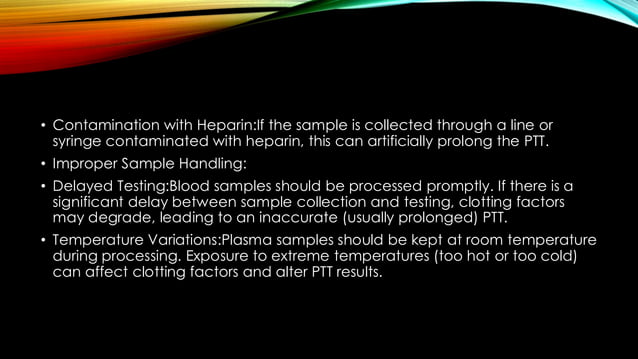 Clinical Laboratory Technology Partial Thromboplastin Time Ppt 6285