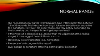 Clinical laboratory technology- partial thromboplastin time | PDF