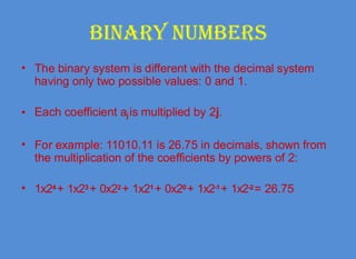 Digital Logic design containing binary decimal octal hexadecimal numbers | PPT