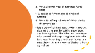Agriculture Extra Questions class 8 social science | PDF