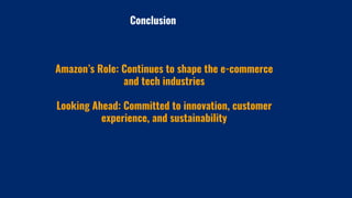 Amazon a innovative idea for modern business | PPT