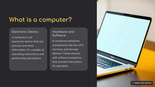 introduction to computer hardware and sofeware | PDF