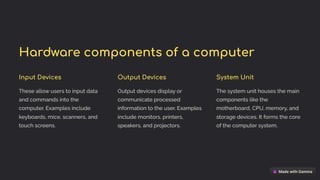 introduction to computer hardware and sofeware | PDF