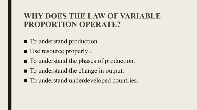 law of variable proportion.............. | PPT