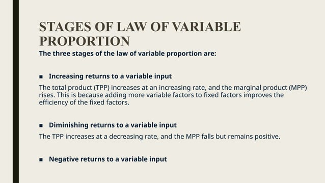 law of variable proportion.............. | PPT