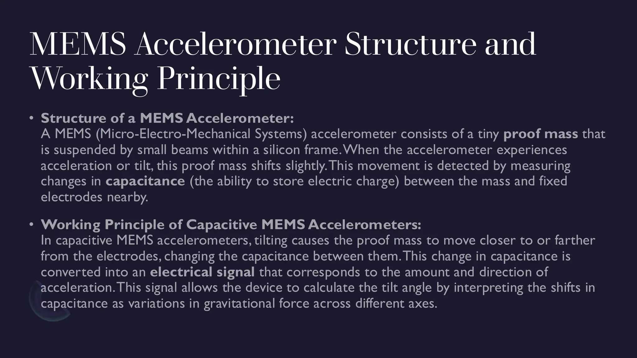 Mems accelerometer tilt detection PACKET . | PDF