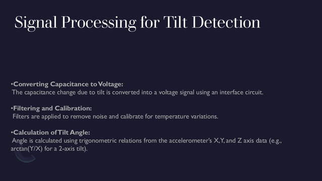 Mems accelerometer tilt detection PACKET . | PDF