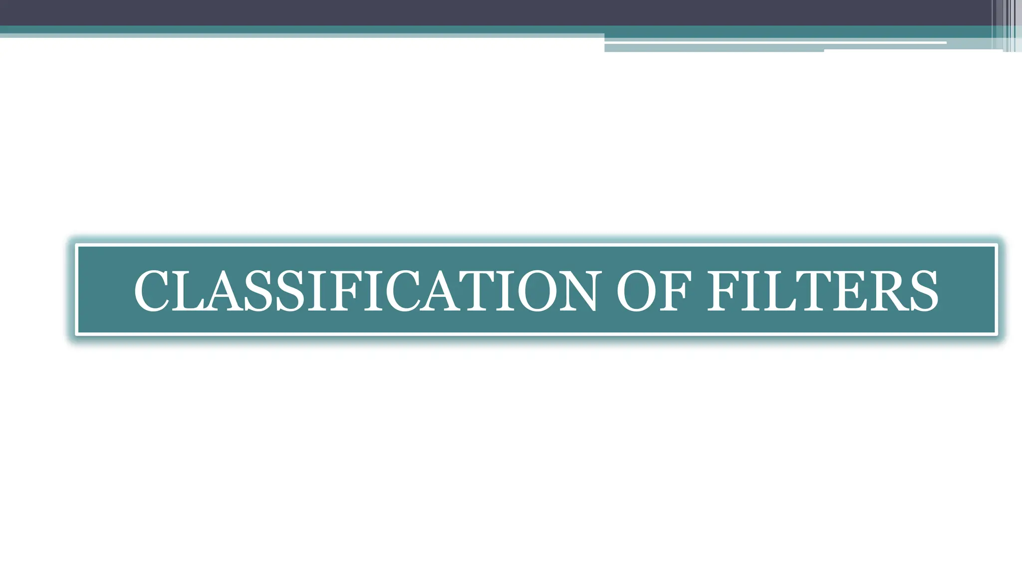 Classification of filters in water treatment | PDF