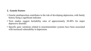 Depression •Prevalence of Depression •Symptoms •Type of depression ...