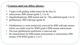 RECENT WHO 2021 CLASSIFICATION OF CNS TUMOURS | PDF