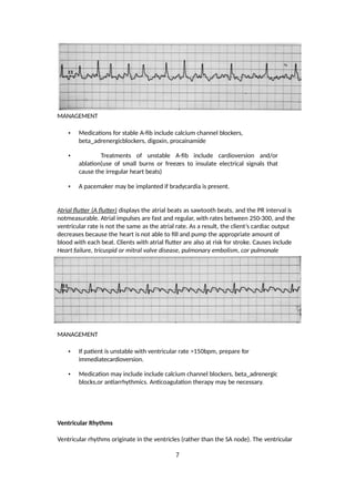 Analyzing cardiac rhythm shifts. Nursing Medsurg | PPTX